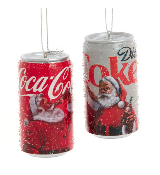 Kurt Adler - Saint Nicolas Coca Cola and Diet Coke Can – Merrill Mischief